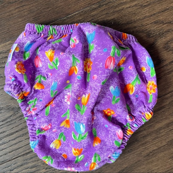Swim | I Swim Safely Purple Floral Baby Girl Swim Diaper Cover 6 Months ...